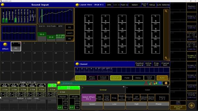 Эффект эквалайзера в grandMA2