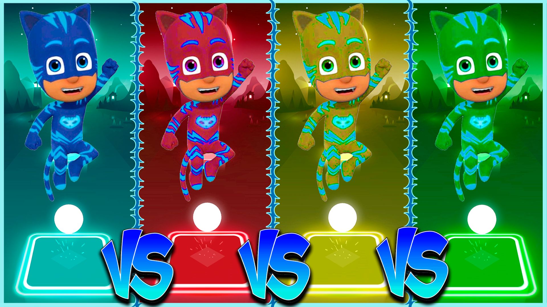 ⚡️ Герои в масках Coffin Dance ⚡️ в Tiles Hop lvl 28 - Мультик PJ Masks