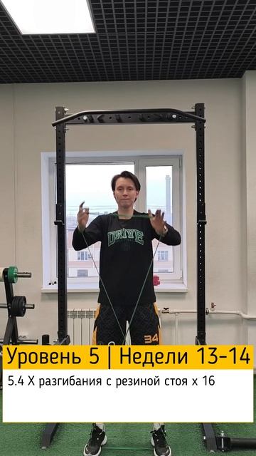 5.4 Х разгибания с резиной стоя