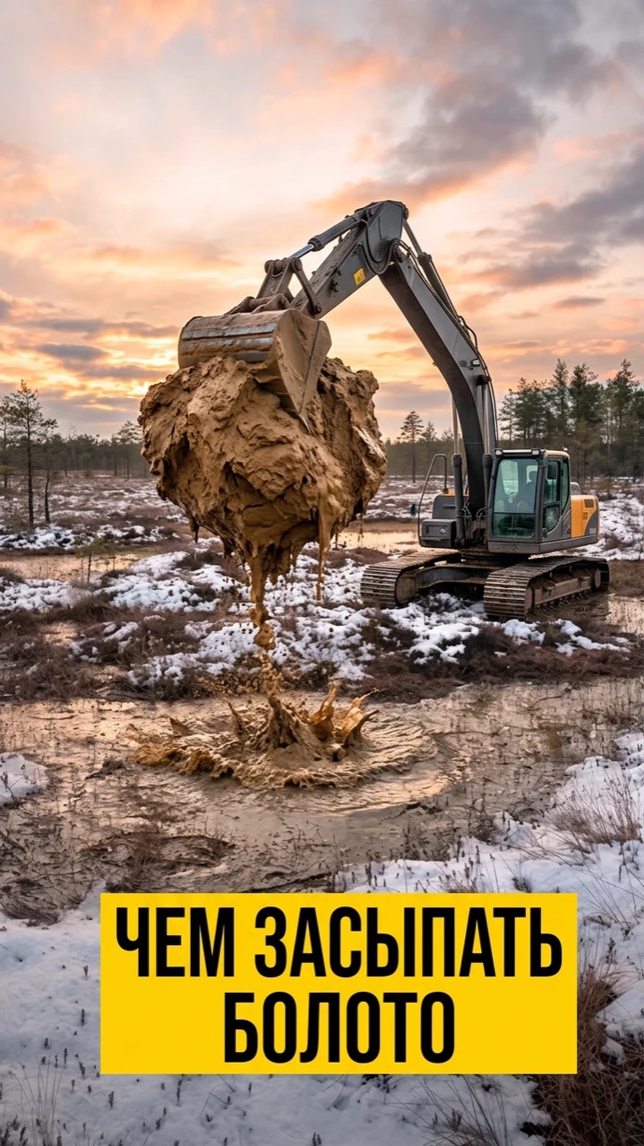 Чем лучше засыпать болото?