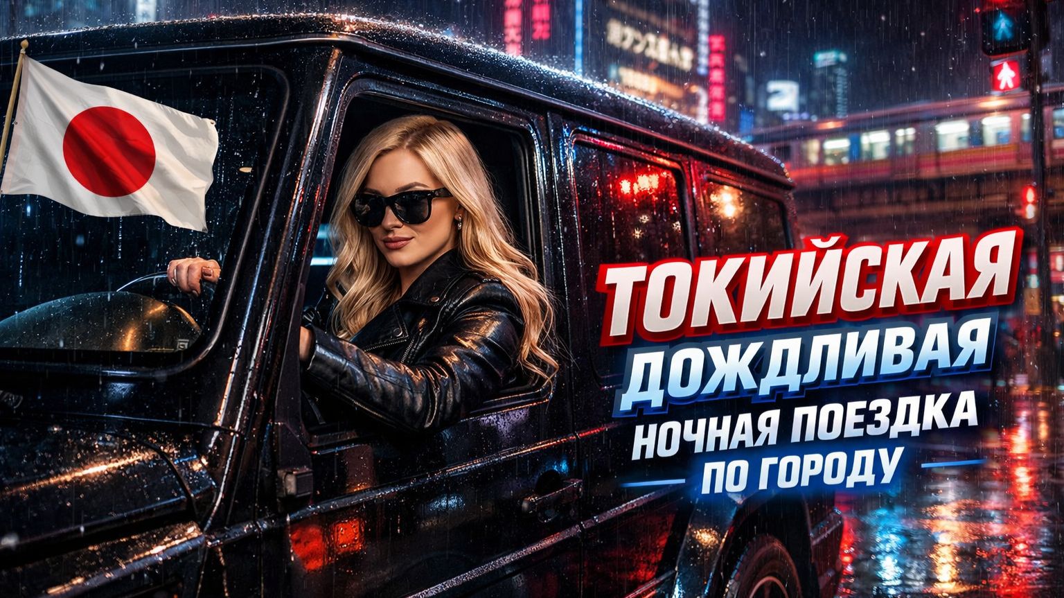 Токийская дождливая ночь, поездка в 4K от Синдзюку до Киншичо! 🔥✔