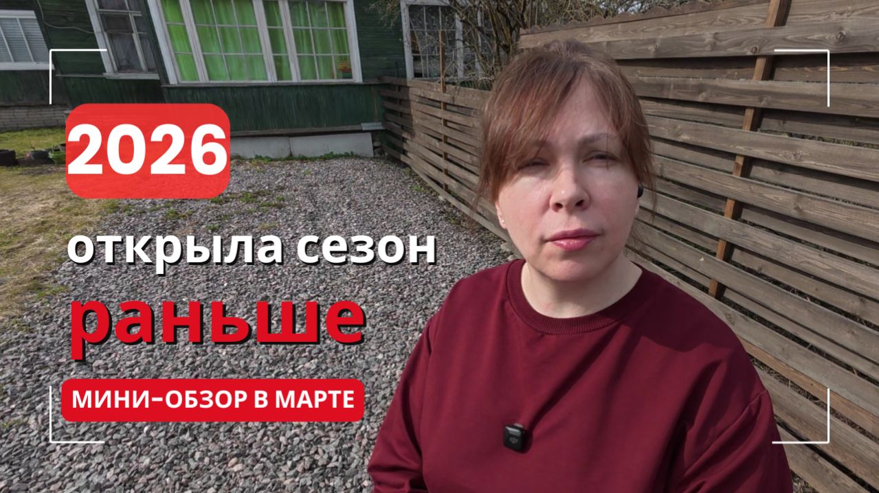 Рано открыла ДАЧНЫЙ СЕЗОН 2026 в этом году, аномальное тепло в Ленинградской области #сезон2026