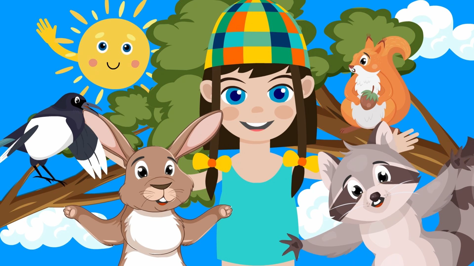 Зебра в клеточку - Веселое лето - Развивающие и обучающие мультики песни для детей малышей