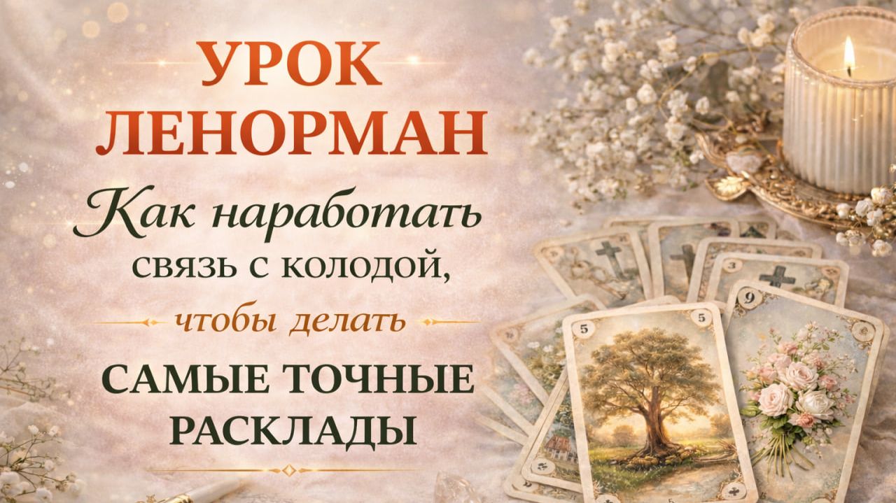 🎯КАК ПОДРУЖИТЬСЯ С ЛЕНОРМАН И ЧИТАТЬ РАСКЛАДЫ БЕЗ ОШИБОК. Урок по наработке связи с картами.