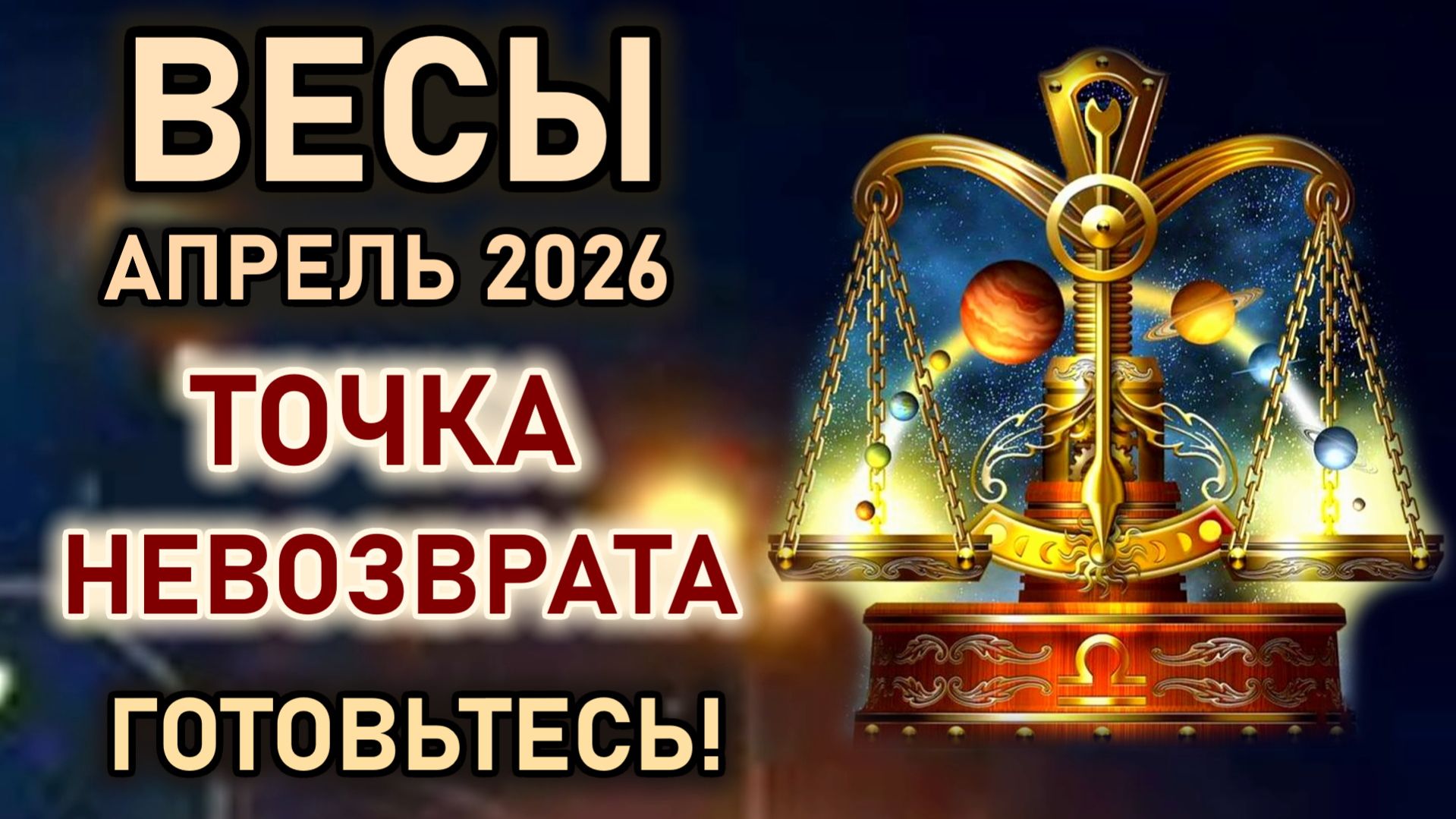Весы. Апрель грандиозный период. Готовьтесь пришло время точки невозврата. Гороскоп апрель 2026 Весы