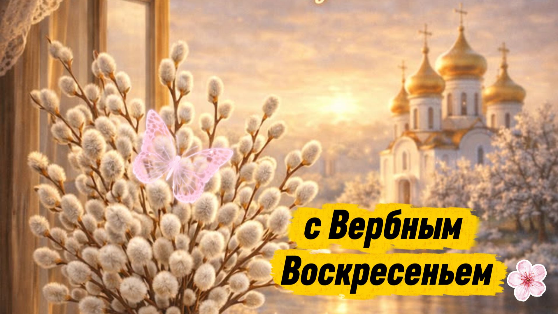 Поздравление С Вербным Воскресеньем Музыкальное видео поздравление