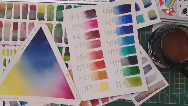 Советы по заливке и наложению слоев акварели для НАЧИНАЮЩИХ ✶ Бесплатная таблица цветов для печати