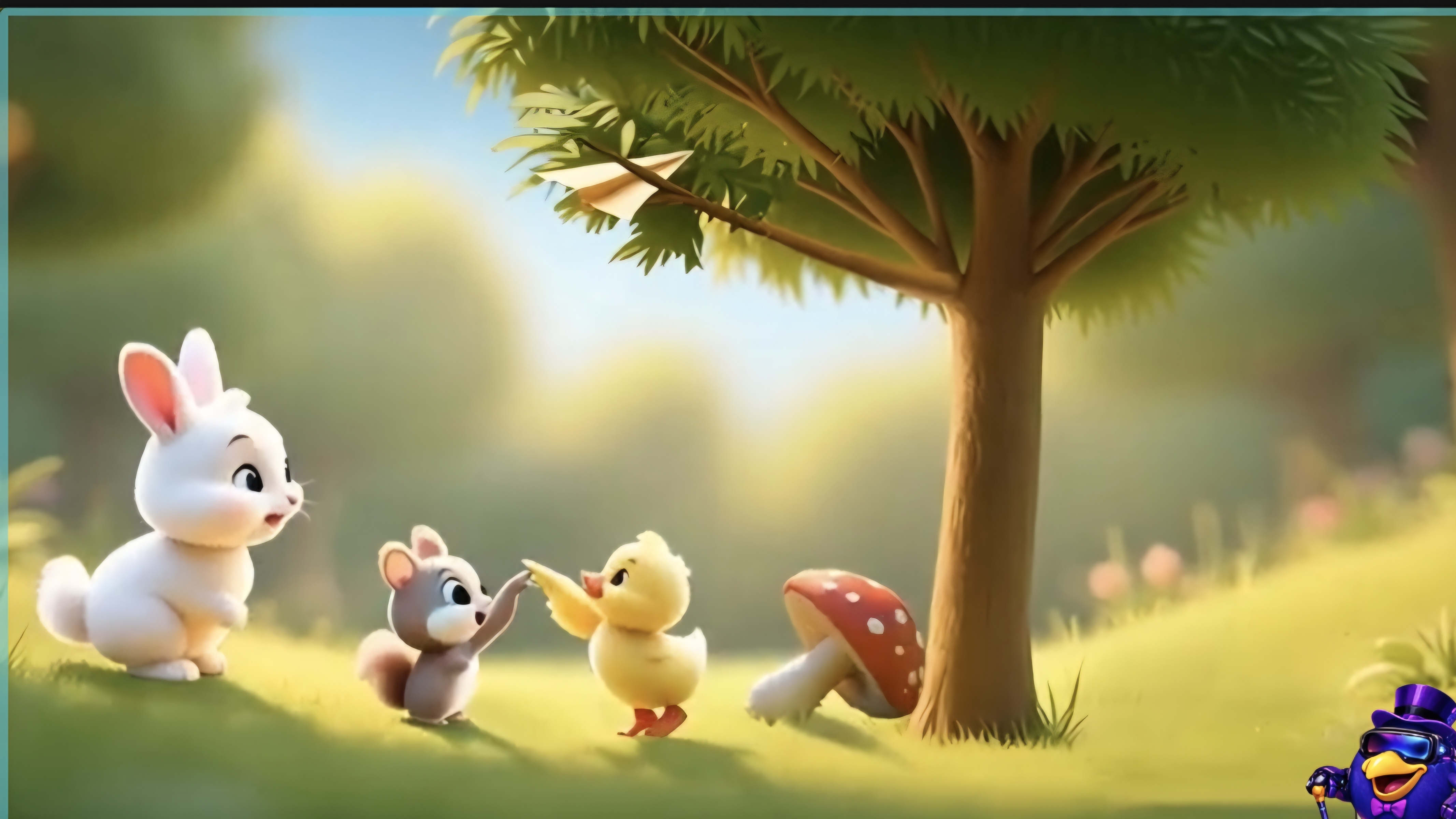 МУЛЬТИК ДЛЯ ДЕТЕЙ 🐰🐥🐿. ЗАЙЧИК, УТЁНОК И БЕЛОЧКА СПАСАЮТ БУМАЖНЫЙ САМОЛЁТИК. МУЛЬТФИЛЬМЫ ДЛЯ ДЕТЕЙ