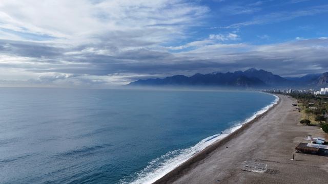 Antalya Beach Park - endless shoreline, sea, and mountains in one frame