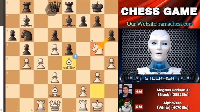 AlphaZero сыграл НЕВЕРОЯТНУЮ шахматную партию с Магнусом Карлсеном в которой пожертвовал  фигуры ру