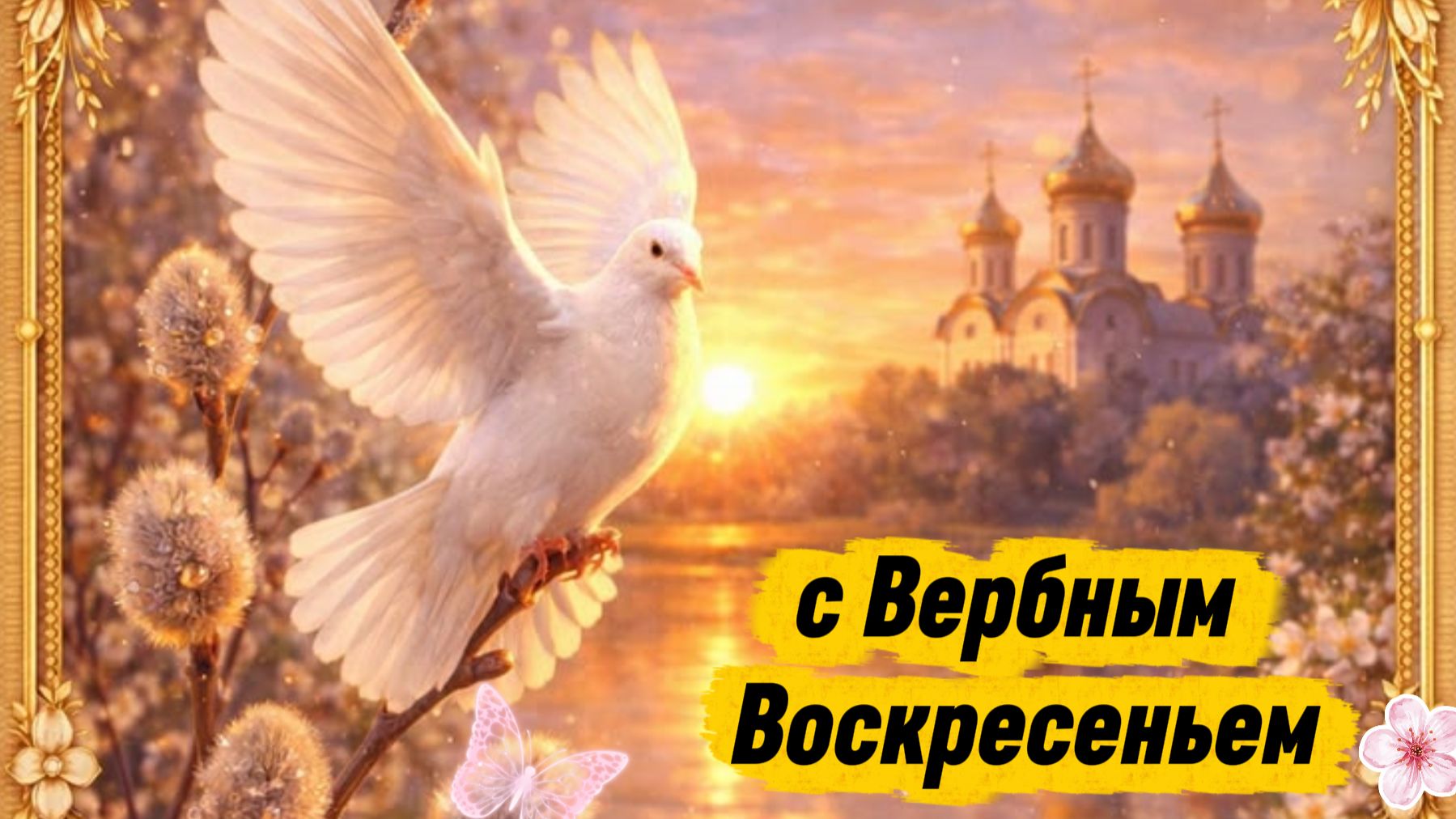 Поздравление С Вербным Воскресеньем Музыкальное видео поздравление