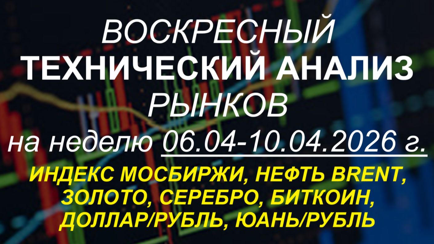 Воскресный технический анализ рынков на неделю 06.04-10.04.2026 г.