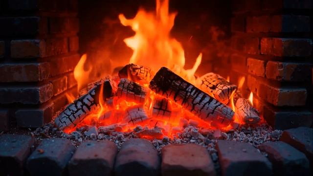 Звуки камина - Fireplace 4K - Камин 4К. Уютный фон для зимнего вечера - живые обои ASMR