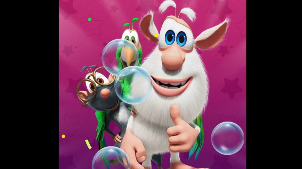 Буба.  Хитрая гусеница ворует яблоки у Бубы . Для детей.   ч 3