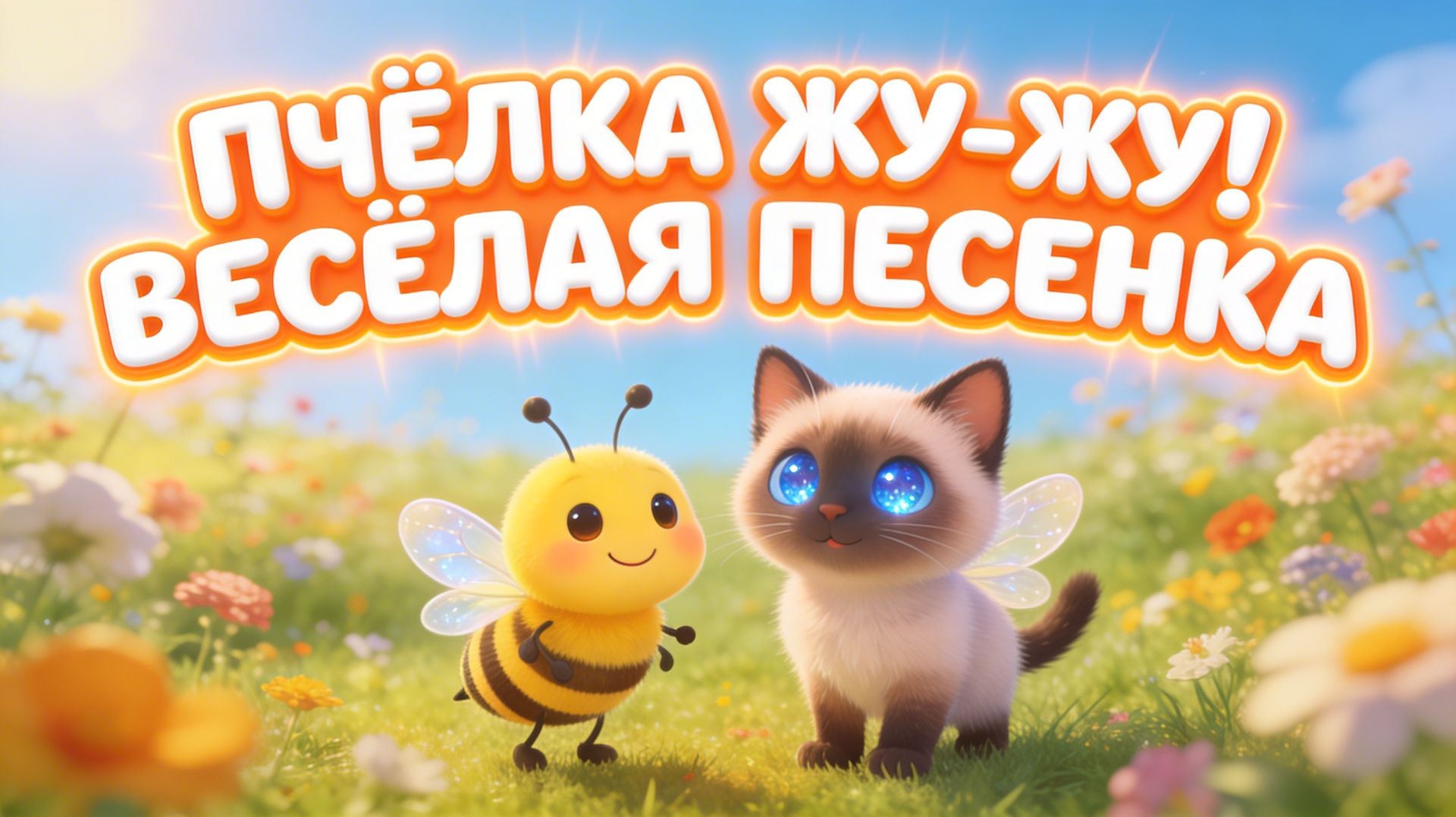 Пчёлка жу-жу! Весёлая песенка для малышей 🐱🐝