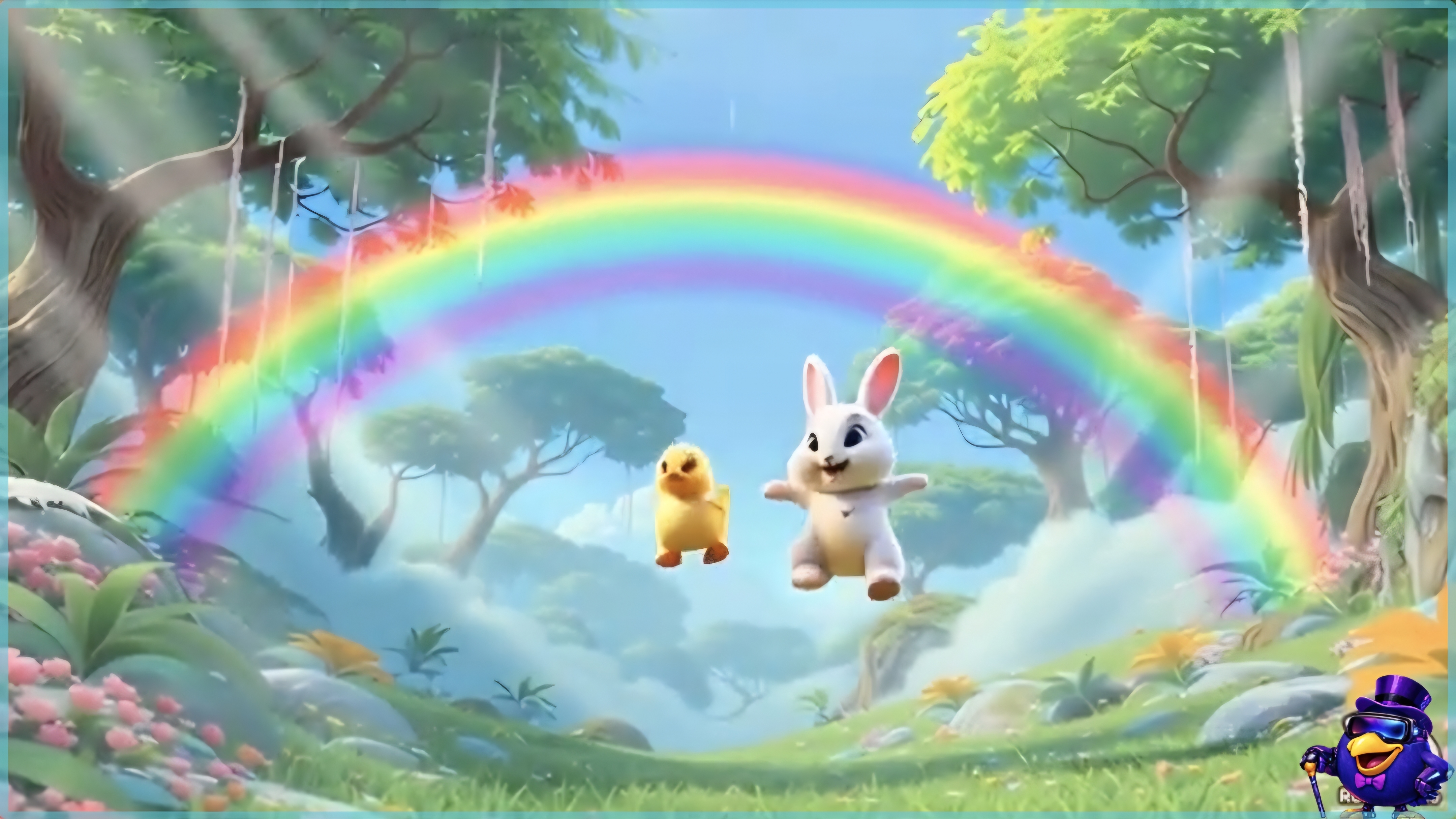 МУЛЬТИК ДЛЯ ДЕТЕЙ. 🐰🐥 🌈 ЗАЙЧИК И УТЁНОК СПАСАЮТ РАДУГУ. МУЛЬТФИЛЬМЫ ДЛЯ МАЛЬЧИКОВ И ДЕВОЧЕК.