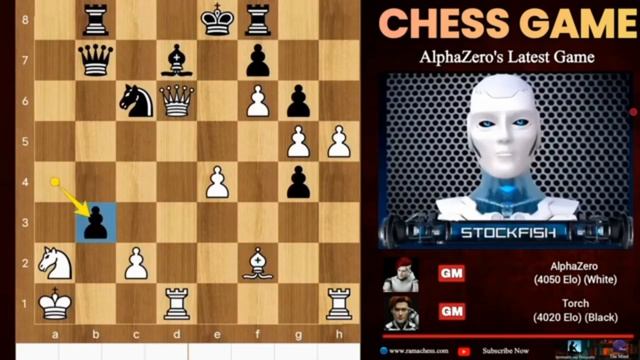 AlphaZero блестяще пожертвовал ферзя против второго по популярности в мире шахматного движка Torc р