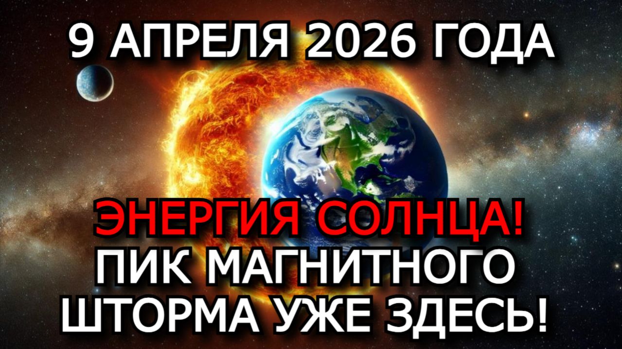 МАГНИТНЫЕ БУРИ 9 АПРЕЛЯ 2026 — ЭКСТРЕМАЛЬНЫЙ ШТОРМ G3–G4, K-ИНДЕКС 7–9, УДАР ПЛАЗМЫ