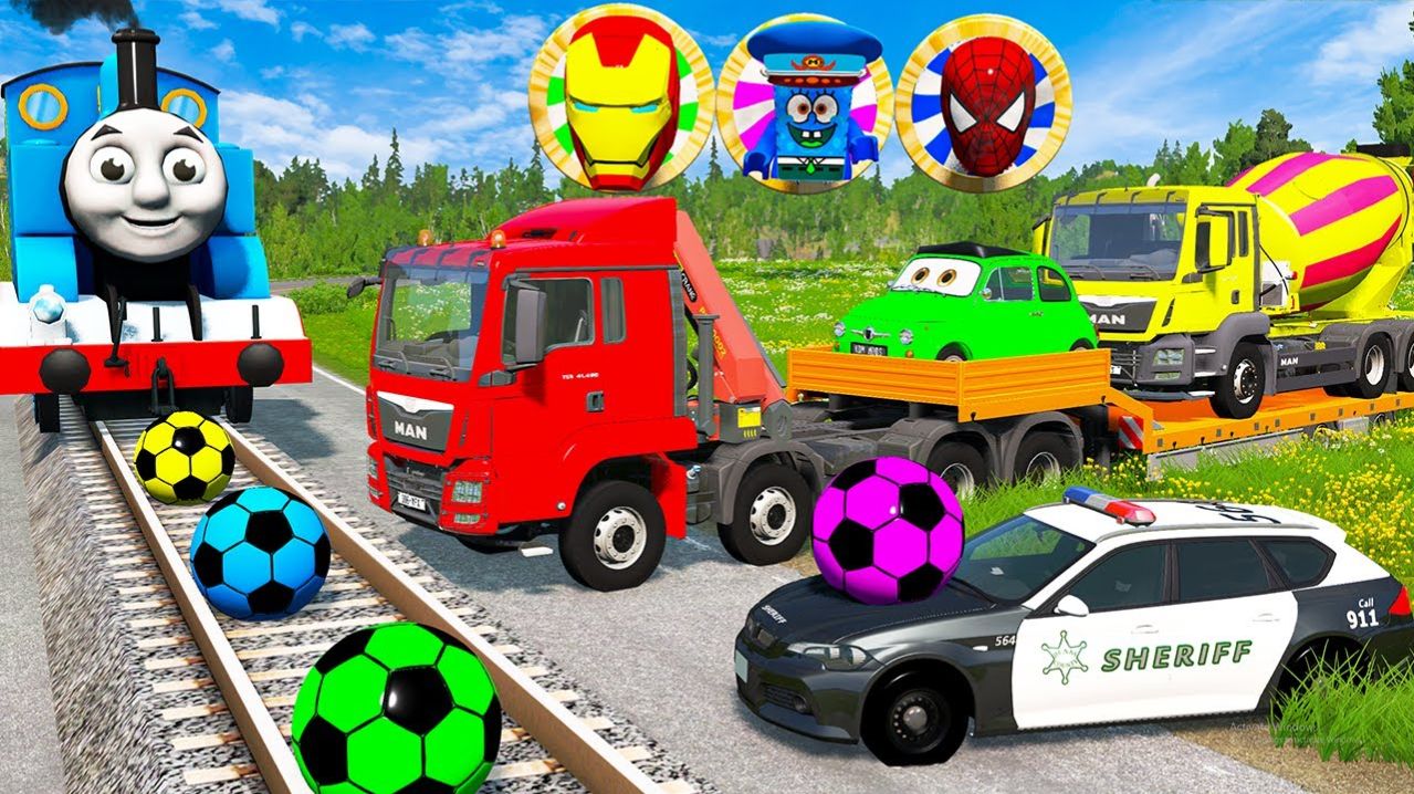 СПАСЕНИЕ ГРУЗОВИКА С ПРИЦЕПОМ – АВТОМОБИЛИ ПРОТИВ РЕЛЬСОВ. МУЛЬТИК ДЛЯ ДЕТЕЙ | МУЛЬТИКИ ДЛЯ МАЛЫШЕЙ