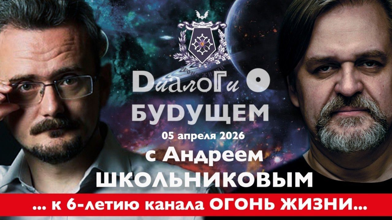 Диалоги о БУДУЩЕМ с Андреем ШКОЛЬНИКОВЫМ. 05 апреля 2026. ...к 6-летию канала ОГОНЬ ЖИЗНИ...