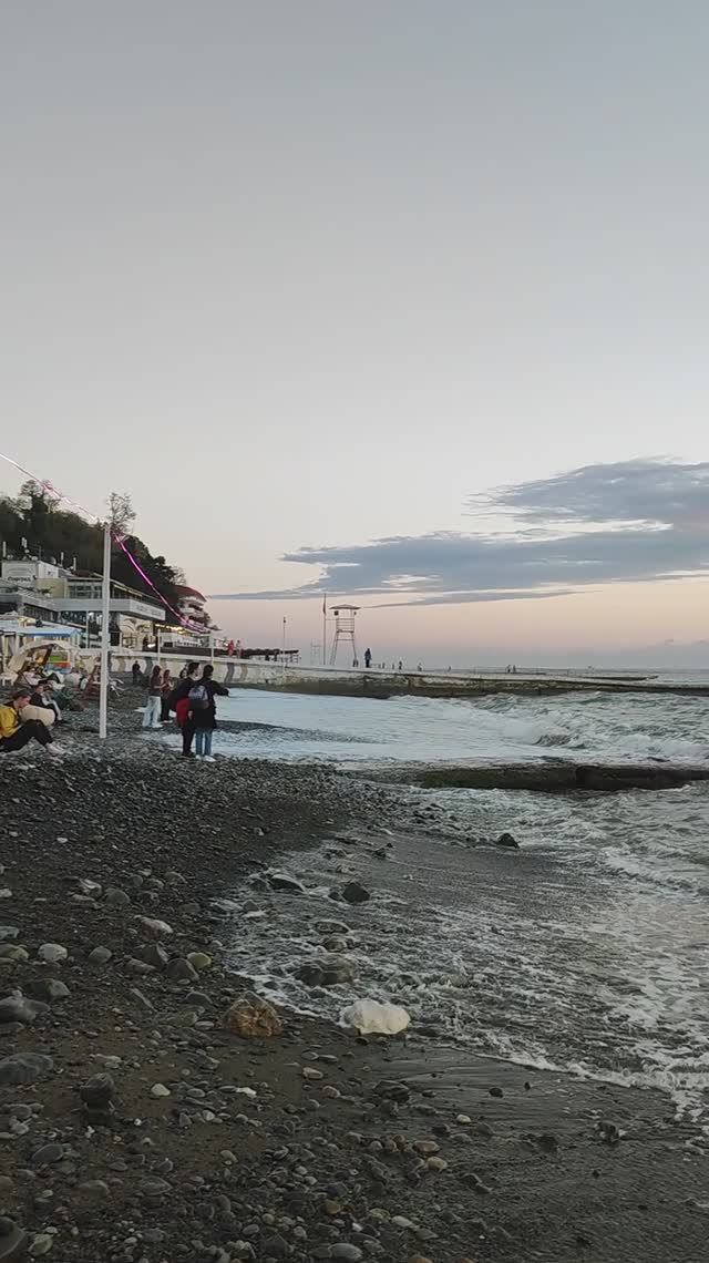 🍁🌊АДЛЕР ОСЕНЬЮ, НОЯБРЬ, ЧЁРНОЕ МОРЕ, ЗАКАТ, ШУМ ВОДЫ, ЗВУКИ ПРИРОДЫ, РЕЛАКС, АСМР, ОТДЫХ