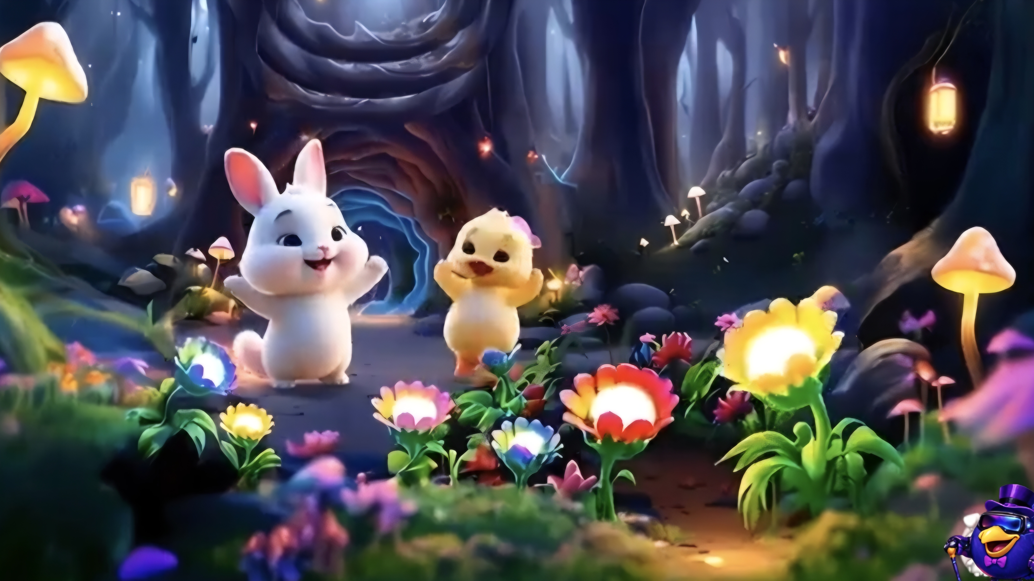 МУЛЬТИК ДЛЯ ДЕТЕЙ.  МИЛЫЙ ЗАЙЧИК🐰 И УТЁНОК🐤 ПОПАЛИ В ПОДЗЕМНЫЙ МИР. МУЛЬТФИЛЬМЫ ДЛЯ ДЕТЕЙ.