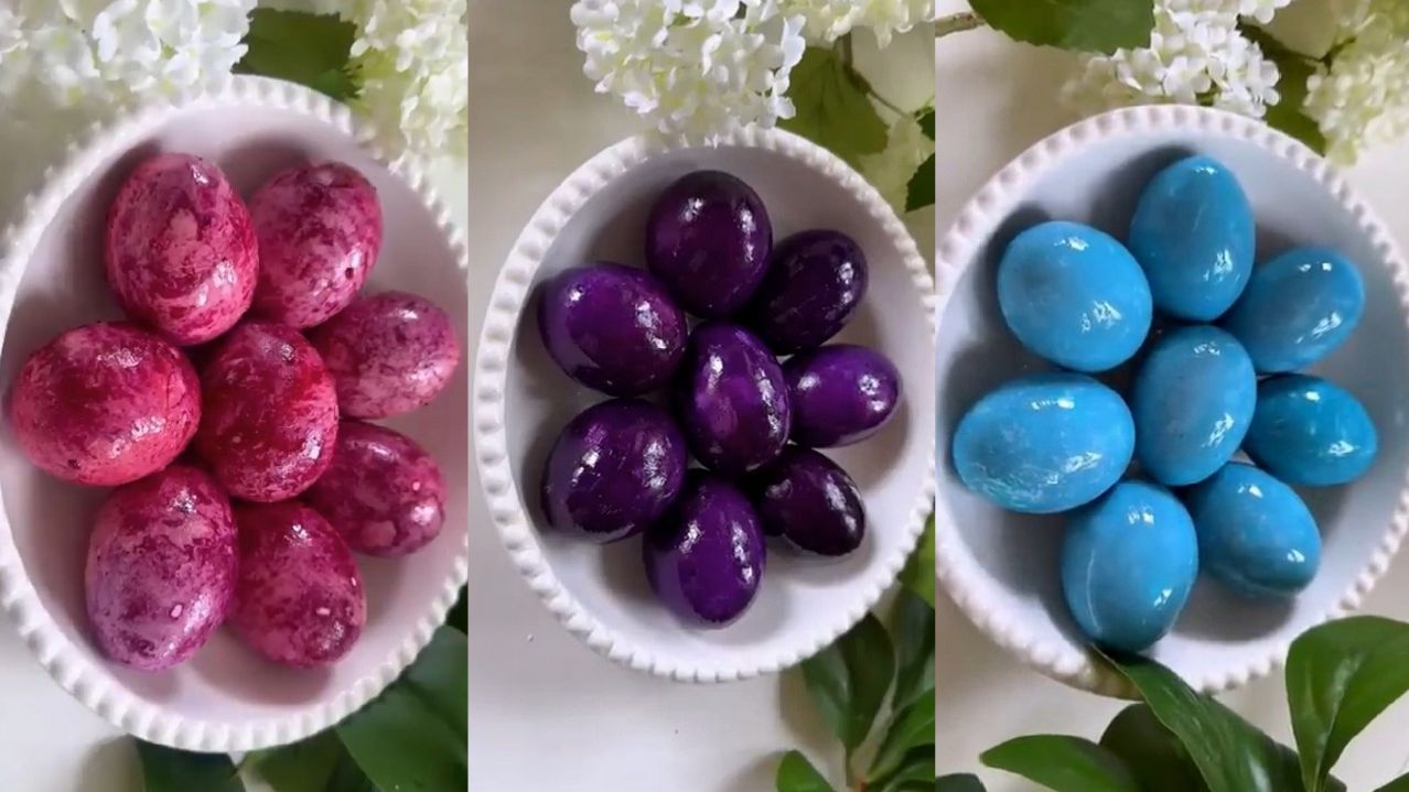 Красим яйца на Пасху | Яйца к пасхе | 3 варианта покрасить яйца на Пасху