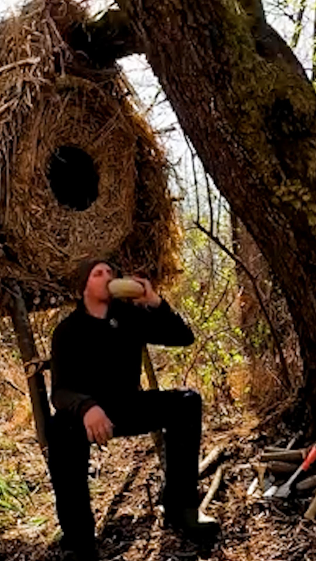 Соломенный домик на дереве, своими руками