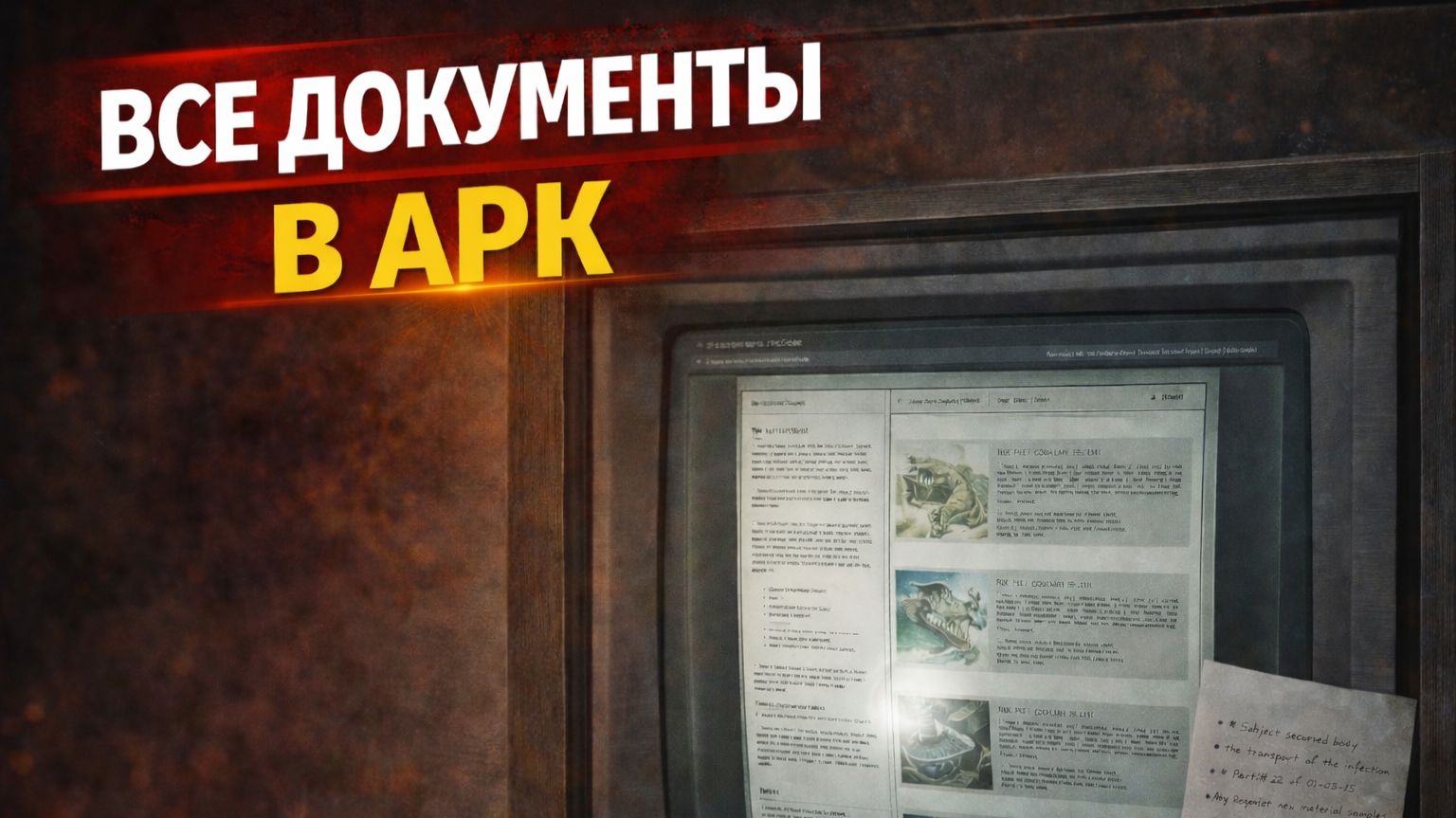 Где найти все документы в ARK | Resident Evil Requiem