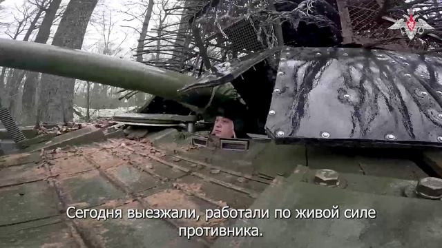 Боевая работа экипажа танка Т-80БВМ ГрВ «Север»