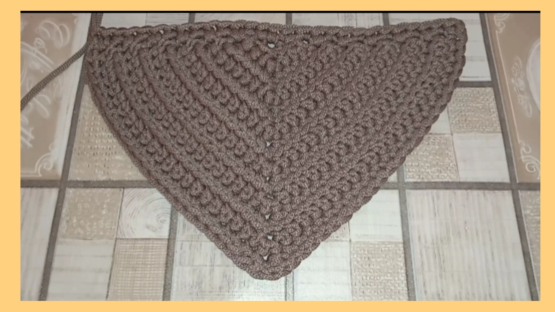 ✔️Треугольный клапан для вязаной сумки крючком 🧶