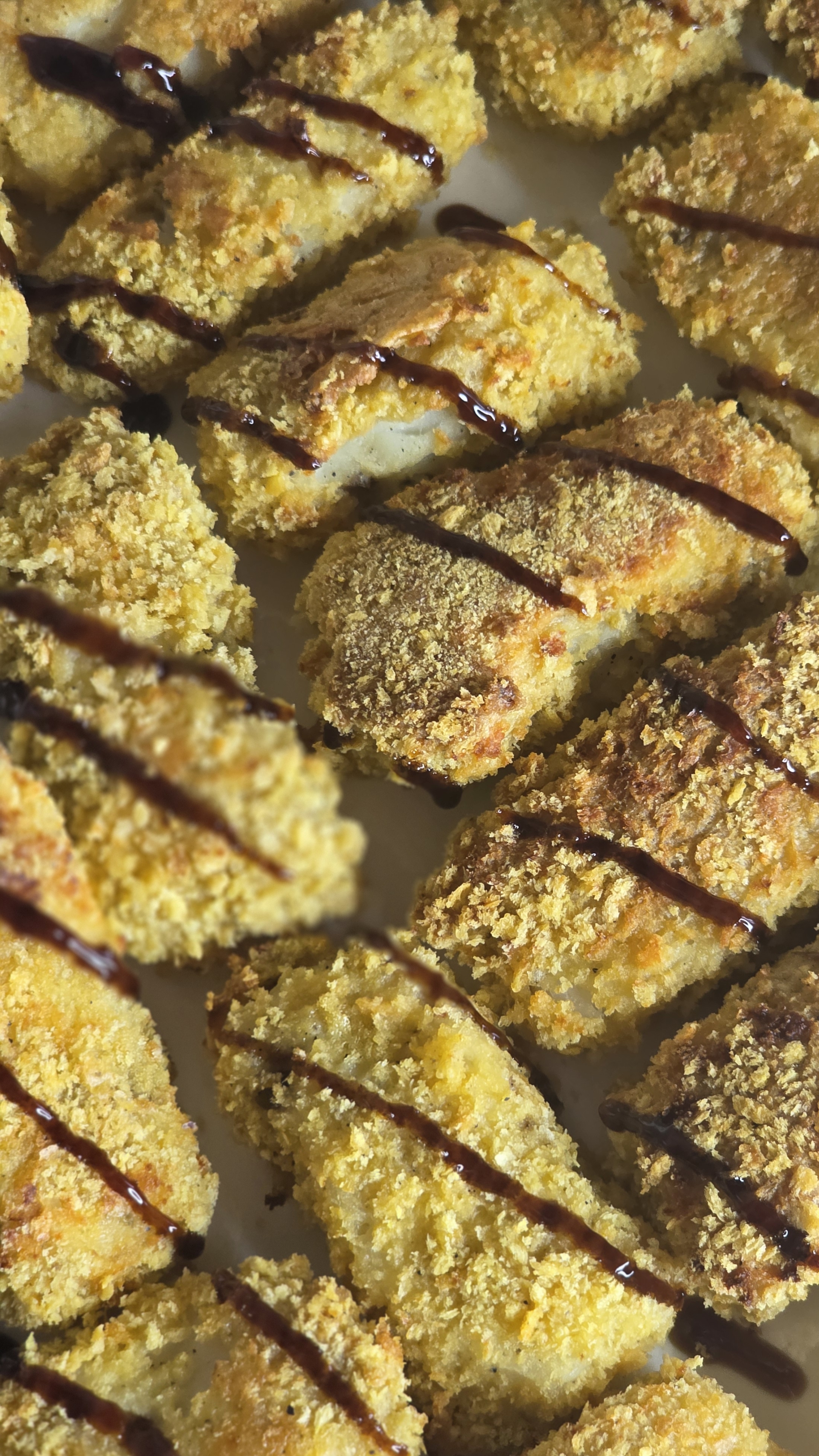 кубики трески в панировке