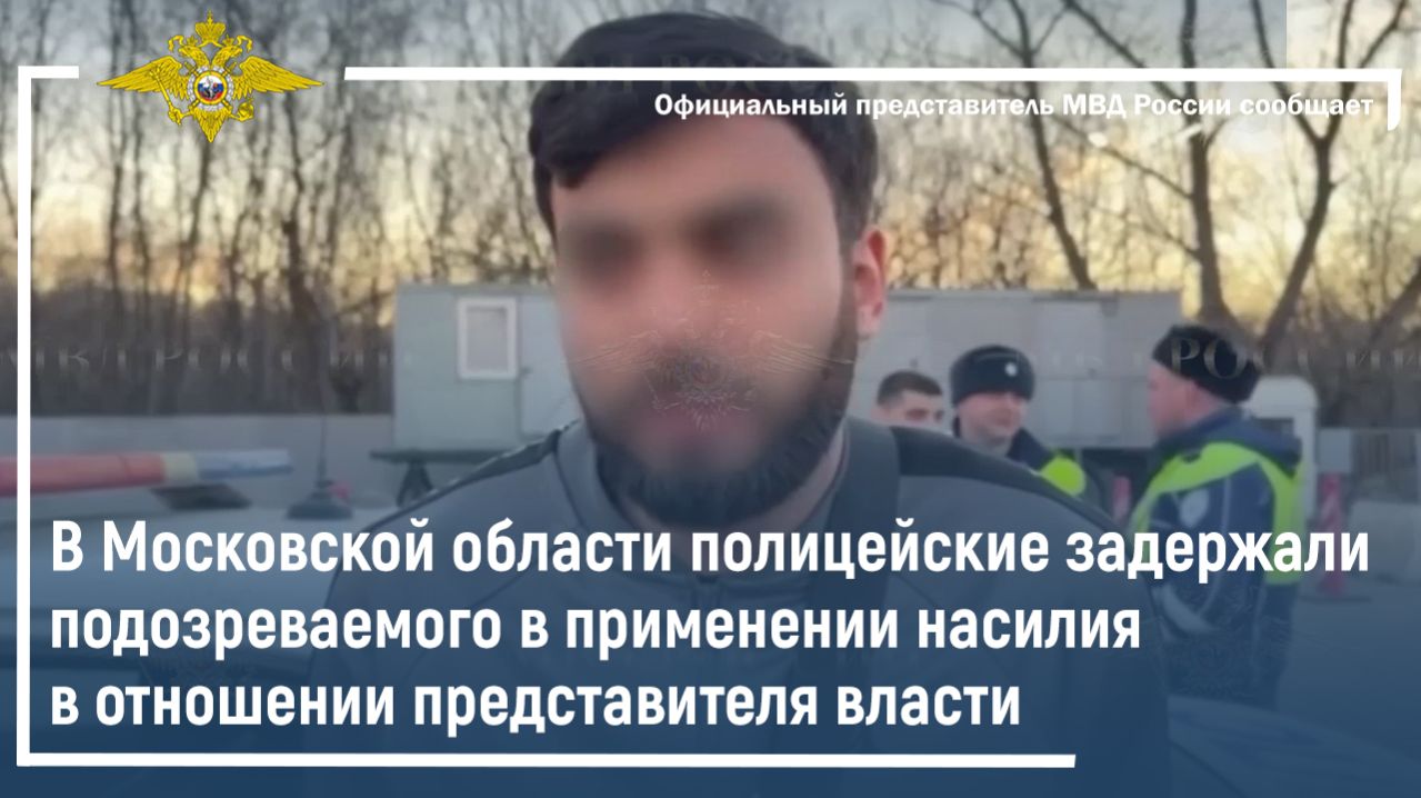 Полицейские задержали подозреваемого в применении насилия в отношении представителя власти