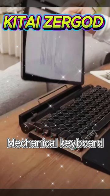 Механическая клавиатура в стиле ретро-пишущей машинки с поддержкой Bluetooth.!