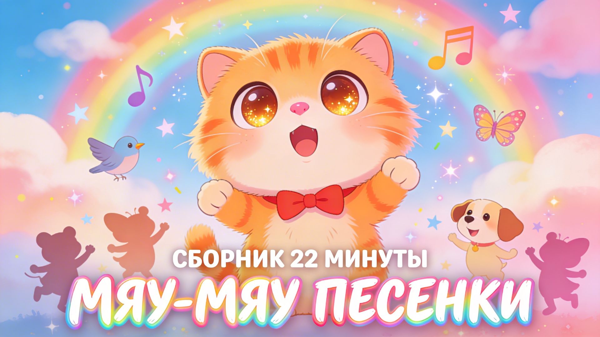 🐱 Мяу-Мяу Песенки | Сборник детских песен для самых маленьких | 22 минуты