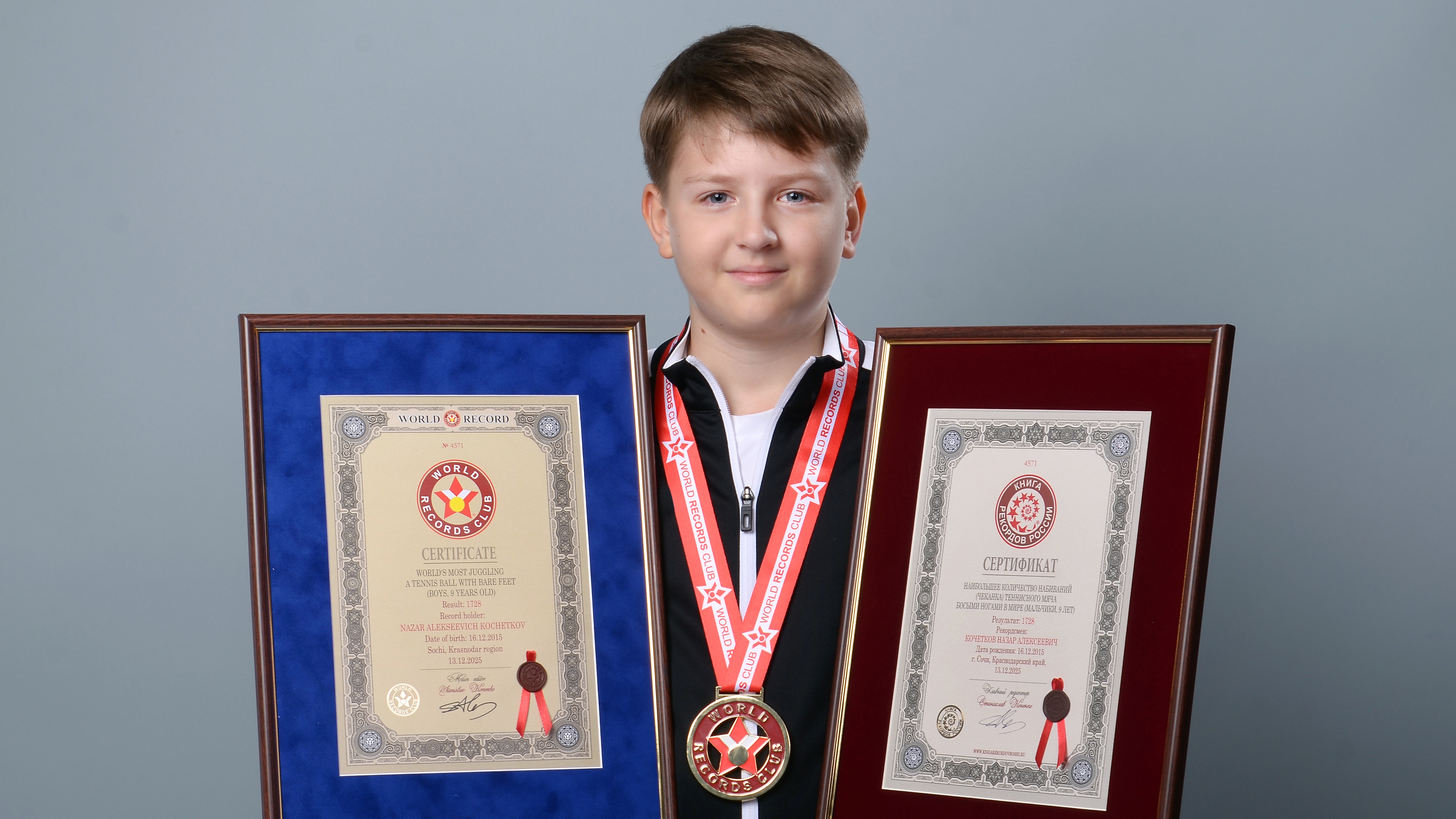 Мировой рекорд. Набивание (чеканка) теннисного мяча босыми ногами.