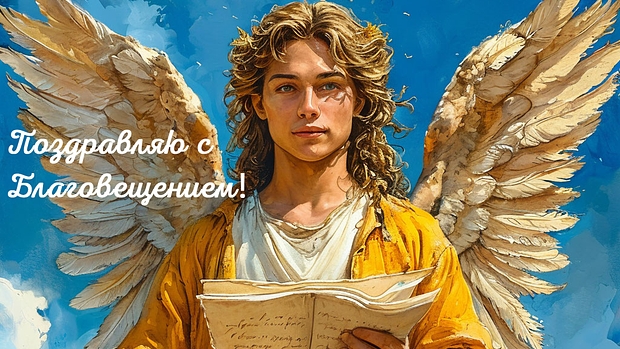 7 апреля - день Благовещения Пресвятой Богородицы. Шикарная музыкальная открытка.