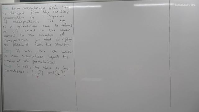 Smirnov S.V. - Linear Algebra - 7. Interlude: Permutations