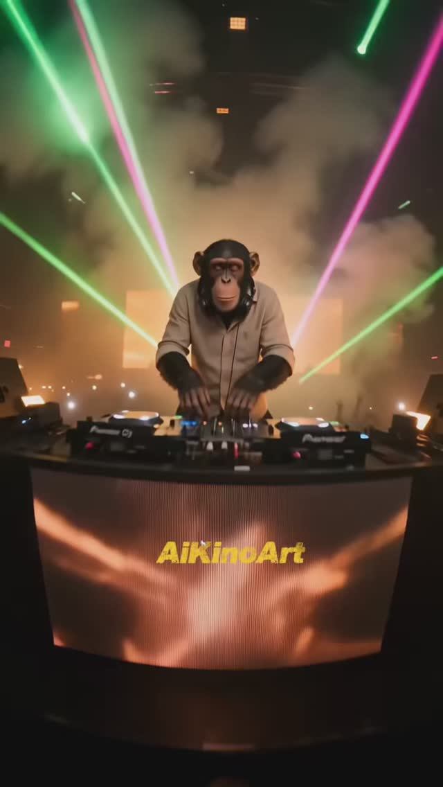 Monkey DJ #aiart