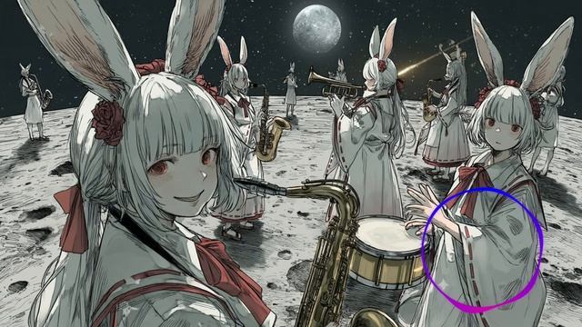 Moonlit Rabbit Jazz Parade – Kaguya’s Electro Swing Procession-sideA