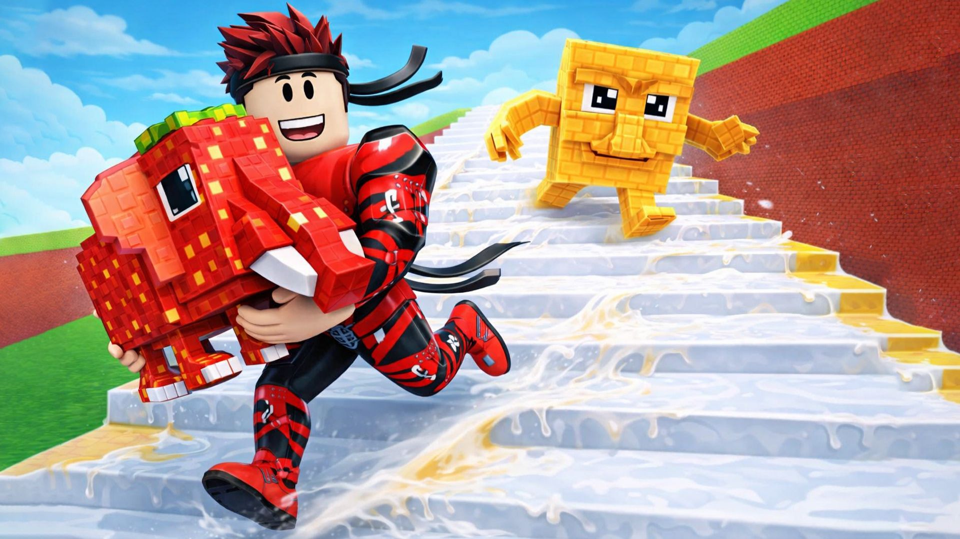 ПОПРОБУЙ УСТОЯТЬ НА СКОЛЬЗКОЙ ГОРЕ И СПАСИ БРЕЙНРОТА В Slippery Stairs For Brainrots РОБЛОКС !