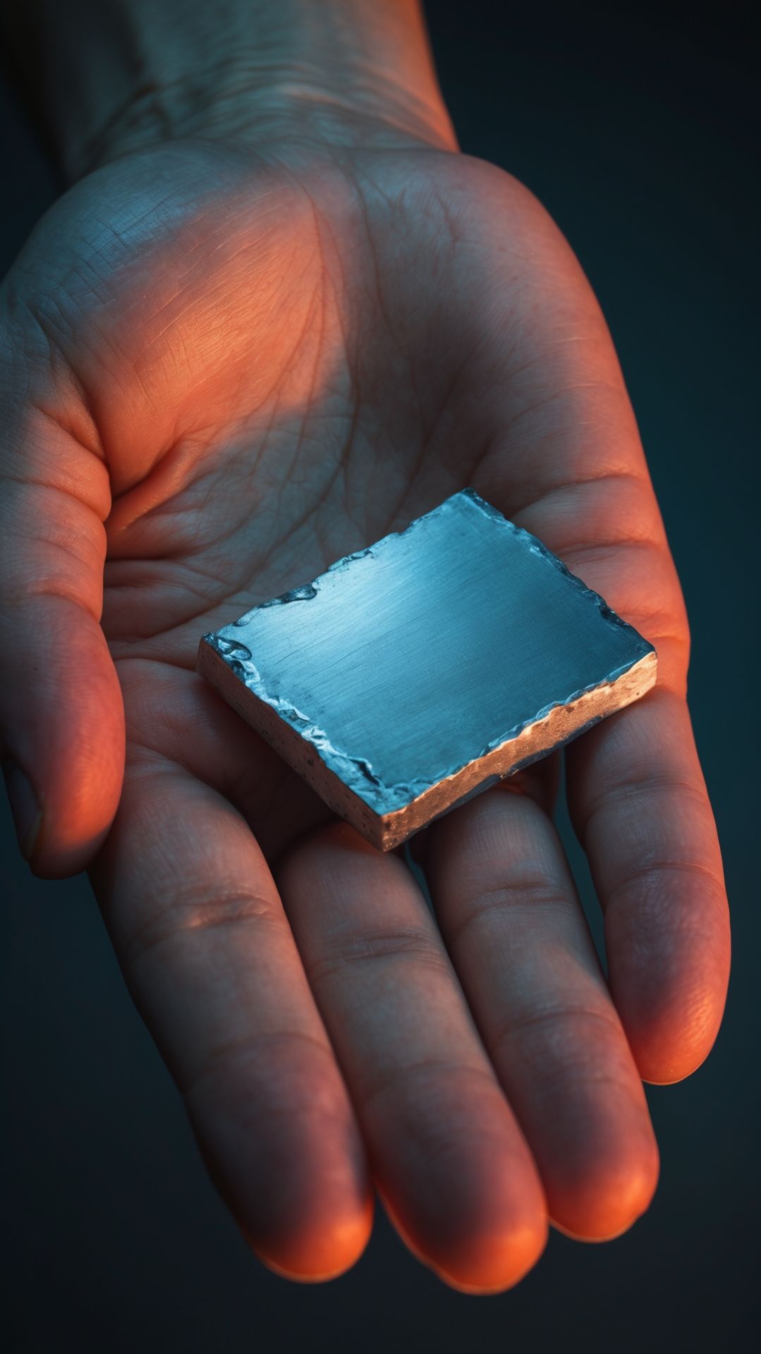 Галлий тает в руке — металл, который плавится при 30°C