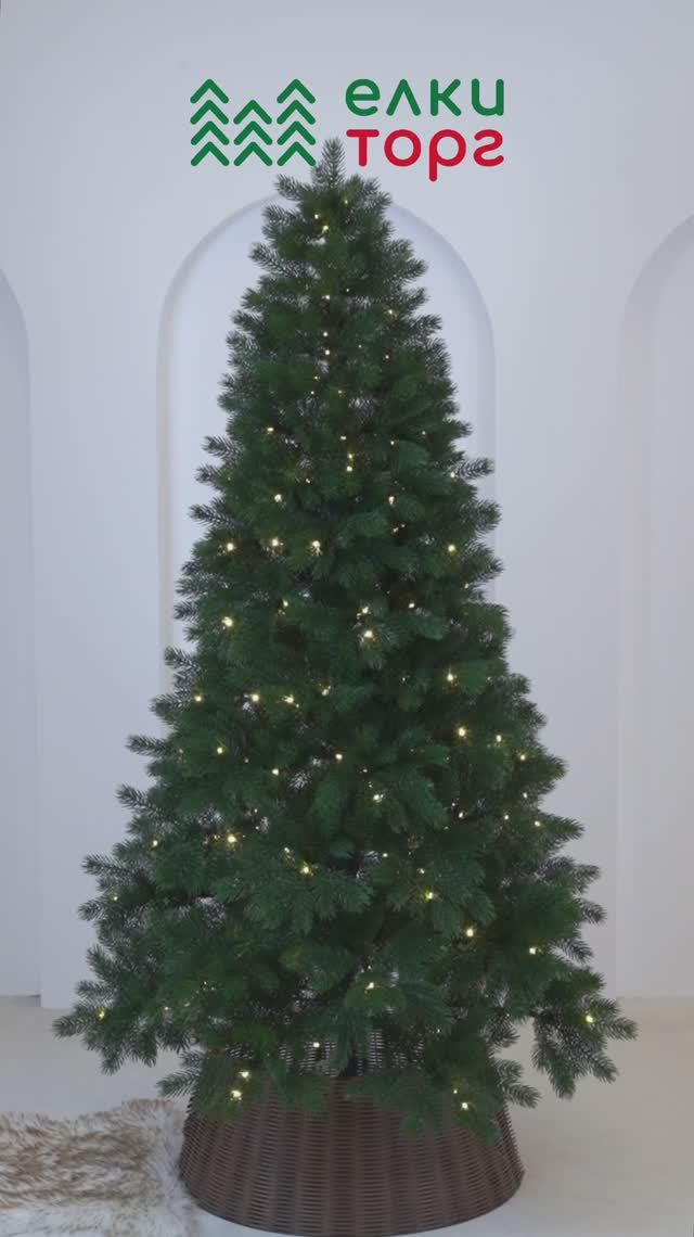 Обзор на искусственную ель "Суздальская" с LED лампами из 100% литой хвои, ЕлкиТорг