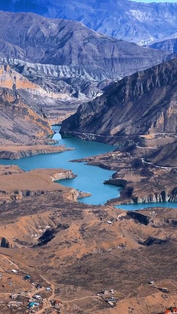 Панорама с Гунибской крепости на Гунибскую ГЭС