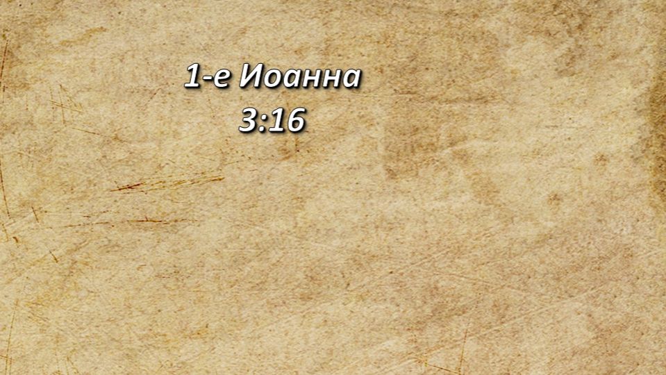 Стих дня. 1-е Иоанна, 3;16.