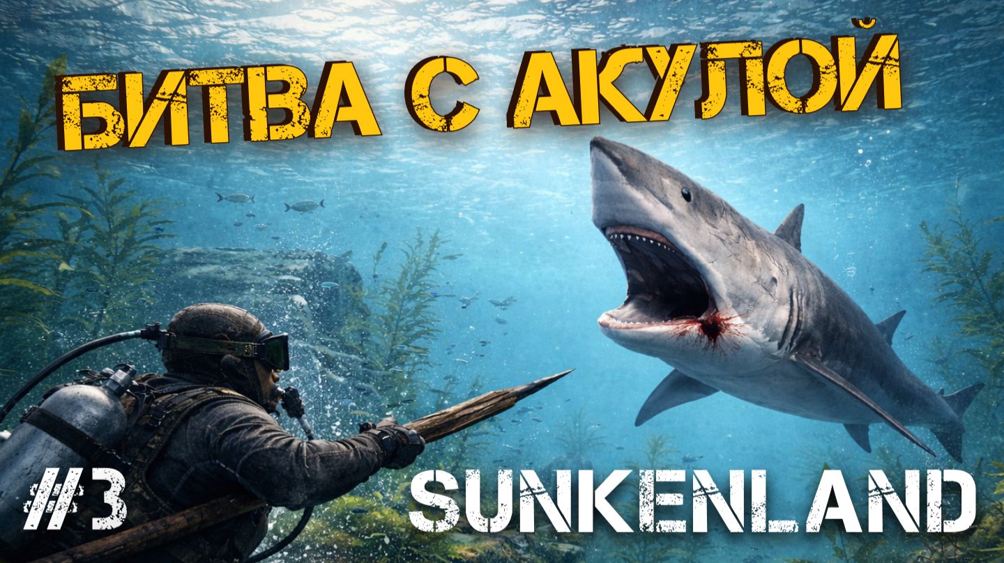 Я ПОПАЛ В ФИЛЬМ ЧЕЛЮСТИ! СРАЖЕНИЕ НА ГЛУБИНЕ С АКУЛОЙ В - Sunkenland #3
