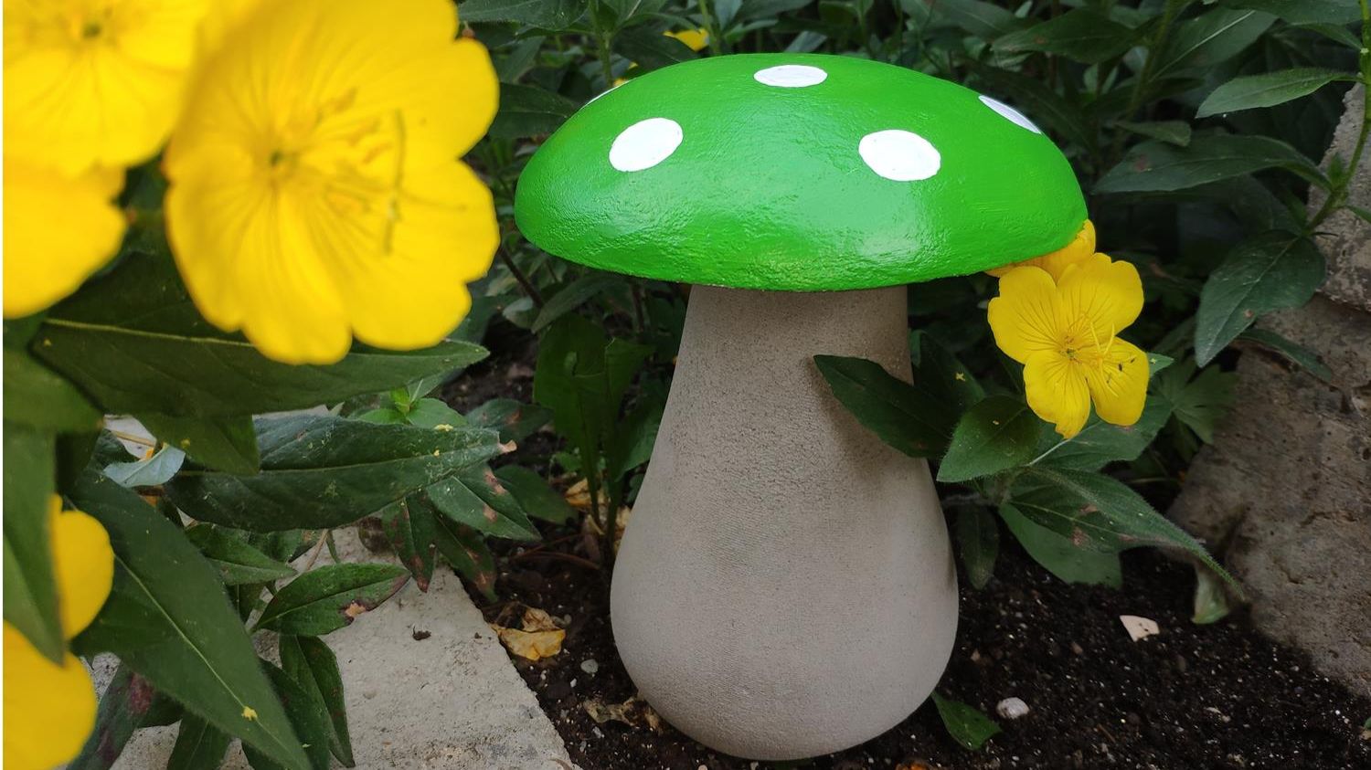 Грибок из цемента просто Как сделать своими руками садовые поделки фигурки из цемента бетона
