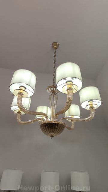 Люстра NEWPORT 8686/C gold polished amber