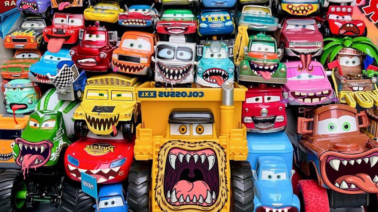 Мультики про машинки для детей. Машинки из мультика Тачки с Маквином в коробке. Мультики залипалки