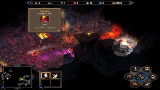 Герои Меча и Магии 5 ход Кампании Чернокнижник 117 битва с Дьяволами